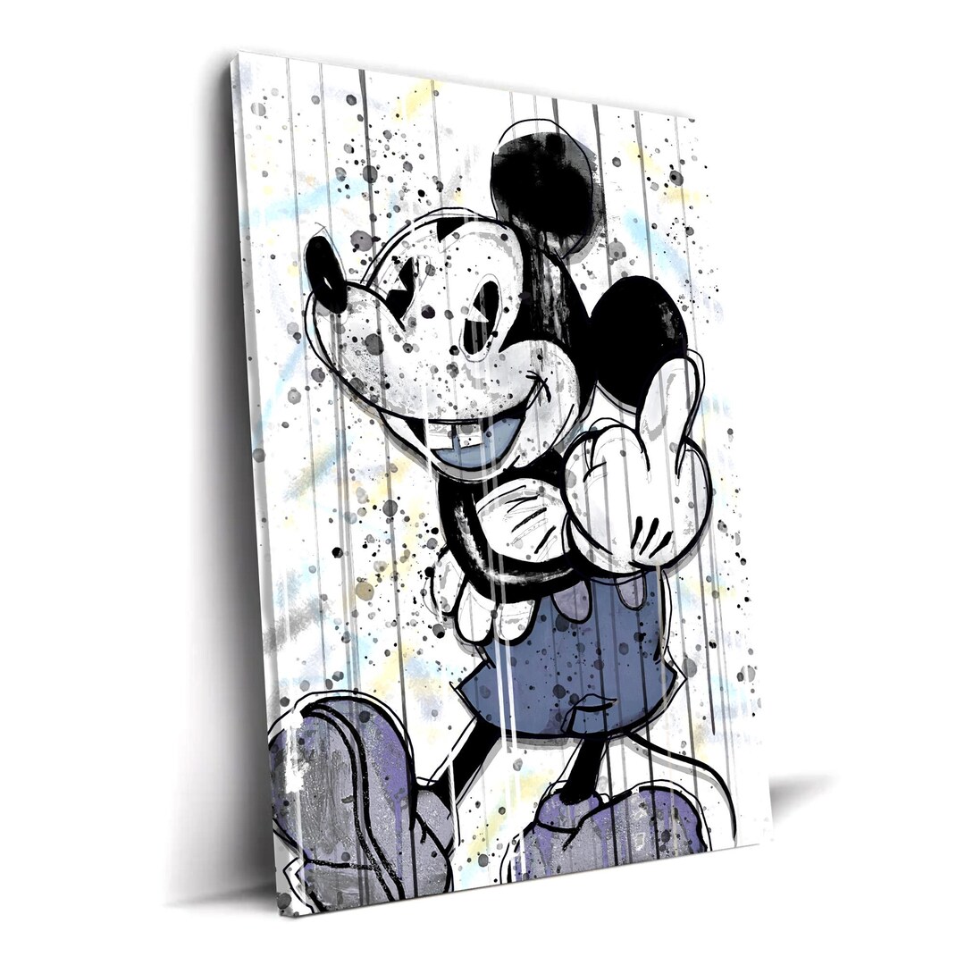 Mickey Mouse Wall Art | Mickey Mouse Graffiti Canvas Print, Disney ...