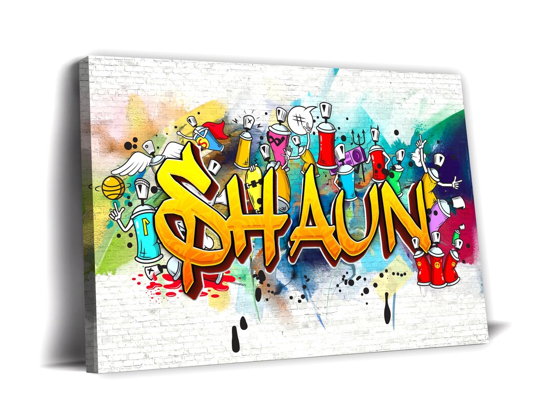 Street Art & Graffiti Canvas | Urban Vides: Custom Graffiti Name Canvas ...
