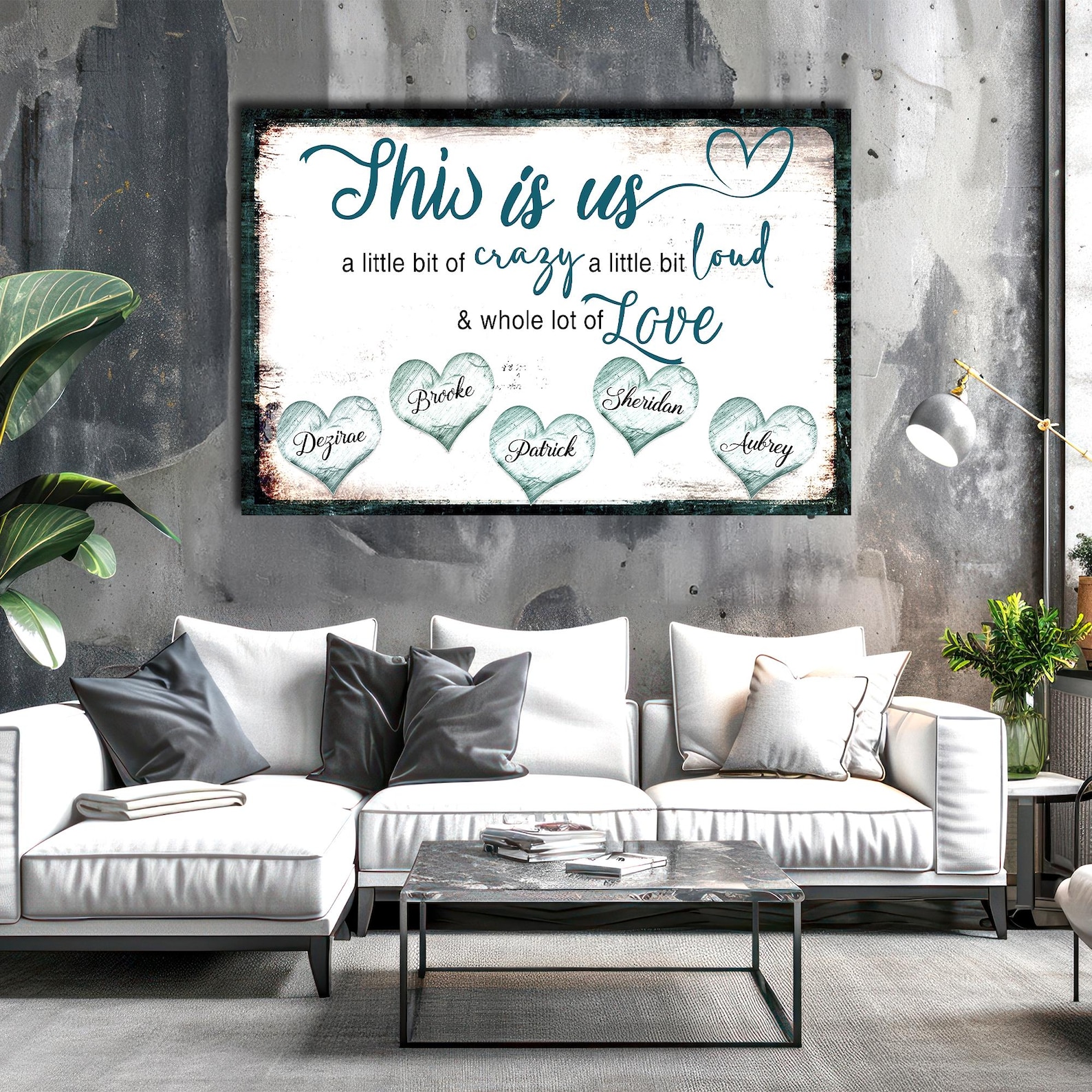 Family Wall Art | This is Us - Personalized Family Living Room Wall ...