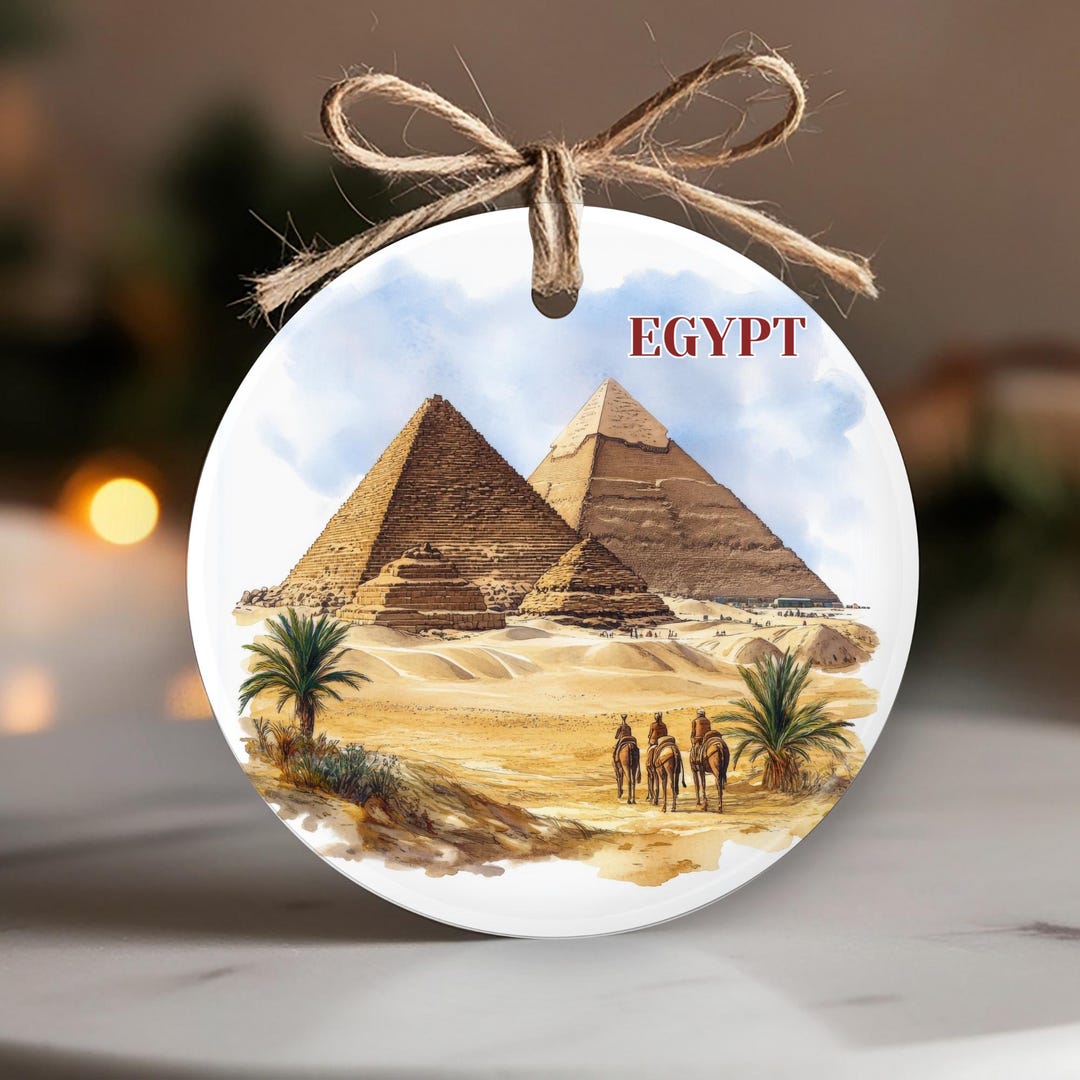 Egyptian Christmas Ornament 2024 Pyramids Souvenir, Gift for Travelers ...