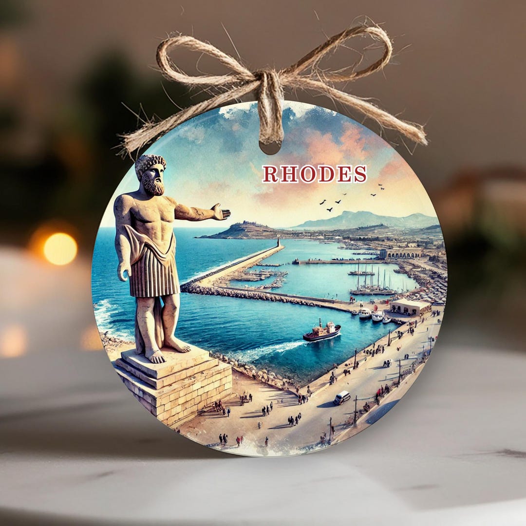 Greek Mythology Ornament Colossus of Rhodes Decor, Greek History ...