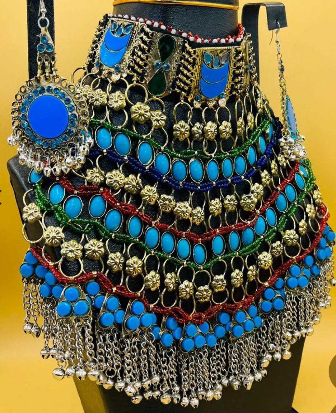 Vintage Afghan Jewelry Set - Etsy