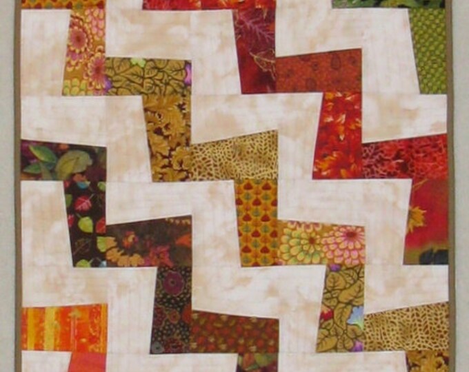 Quilted Wall Hanging - "autumn Angles" - Etsy