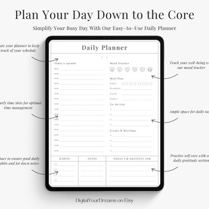 Printable Daily Planner Digital Daily Planner iPad Digital Planner ...