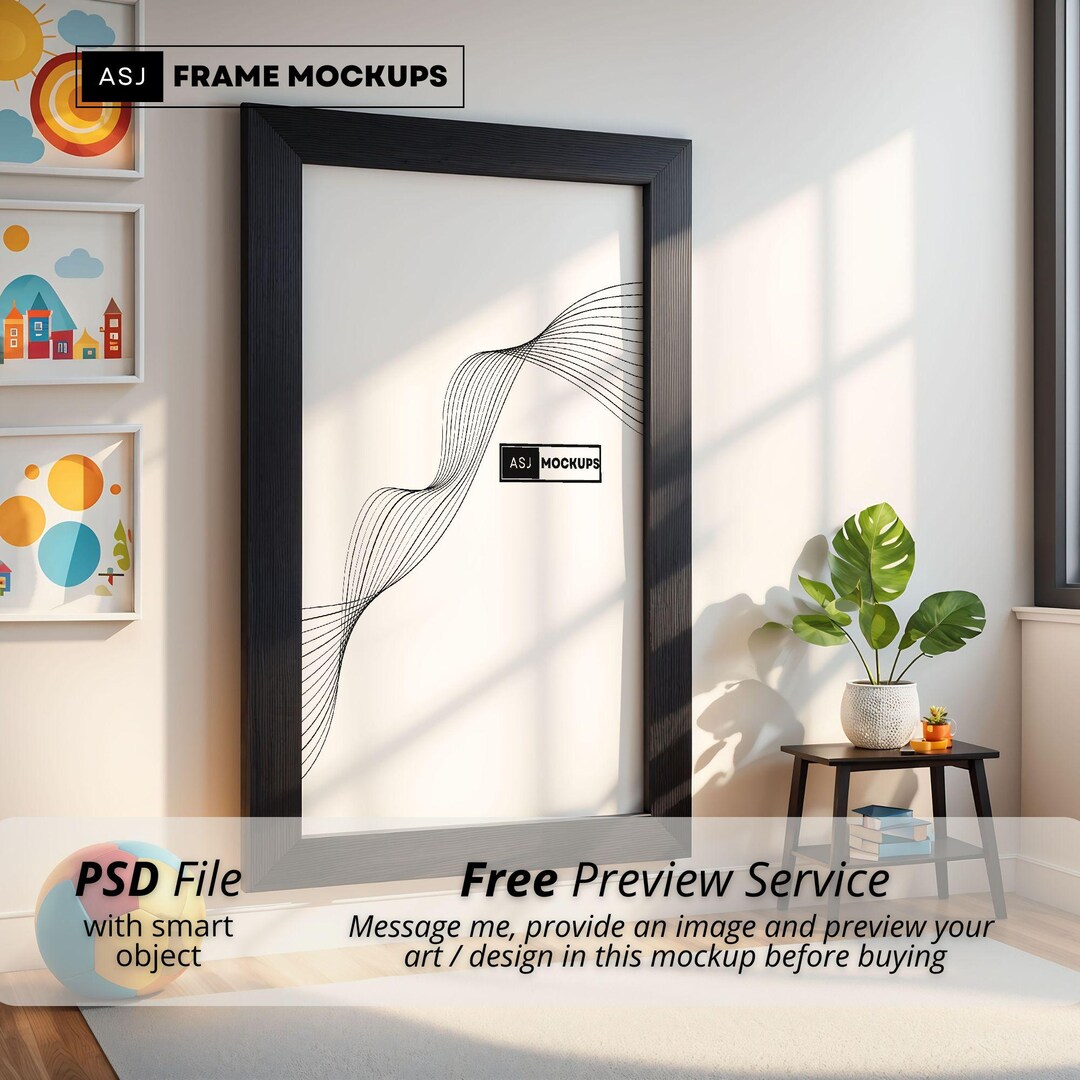 Classroom Poster Mockup, Mock up Classroom, PSD Wall Mockup Frame, Kids ...