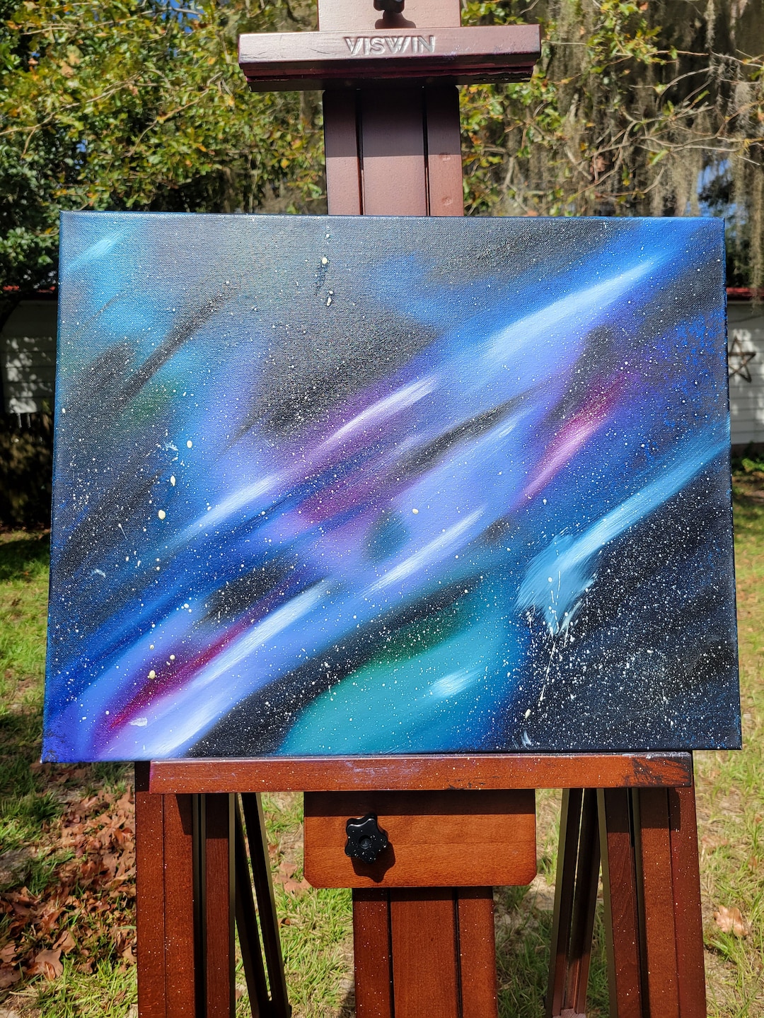 Galaxy Original Oil Painting on Canvas 16x20 In - Etsy