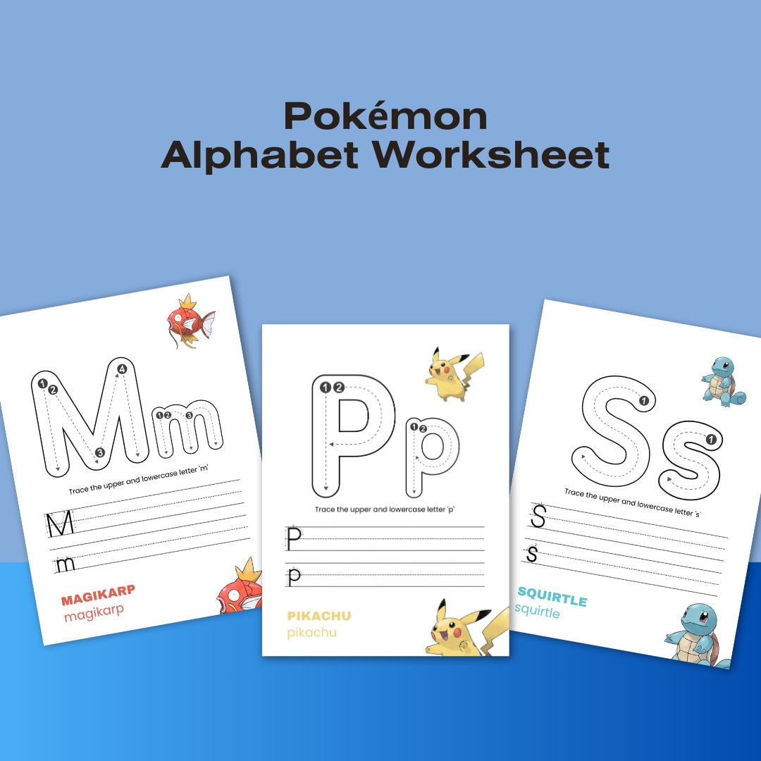 Pokemon Alphabet Flashcards Printable Pokemon ABC Card Pokemon ...