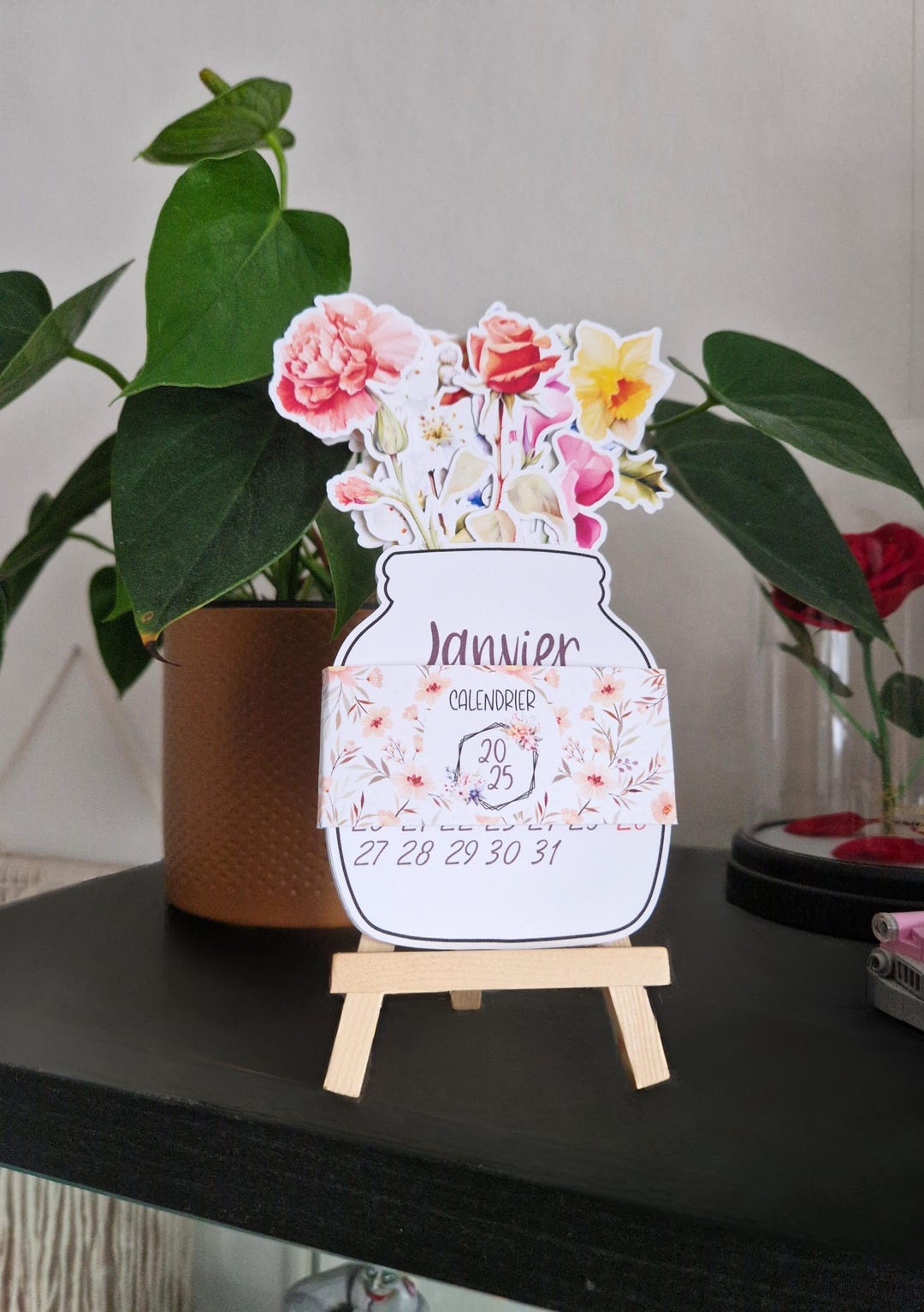 Flower Bouquet Calendar 2025 Floral Desk Calendar Gift Idea for Flower ...
