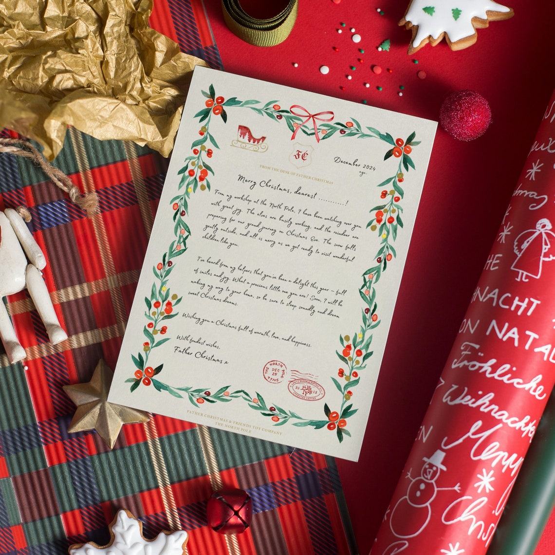 Illustrated Letter From Father Christmas | Printable Santa Letter ...