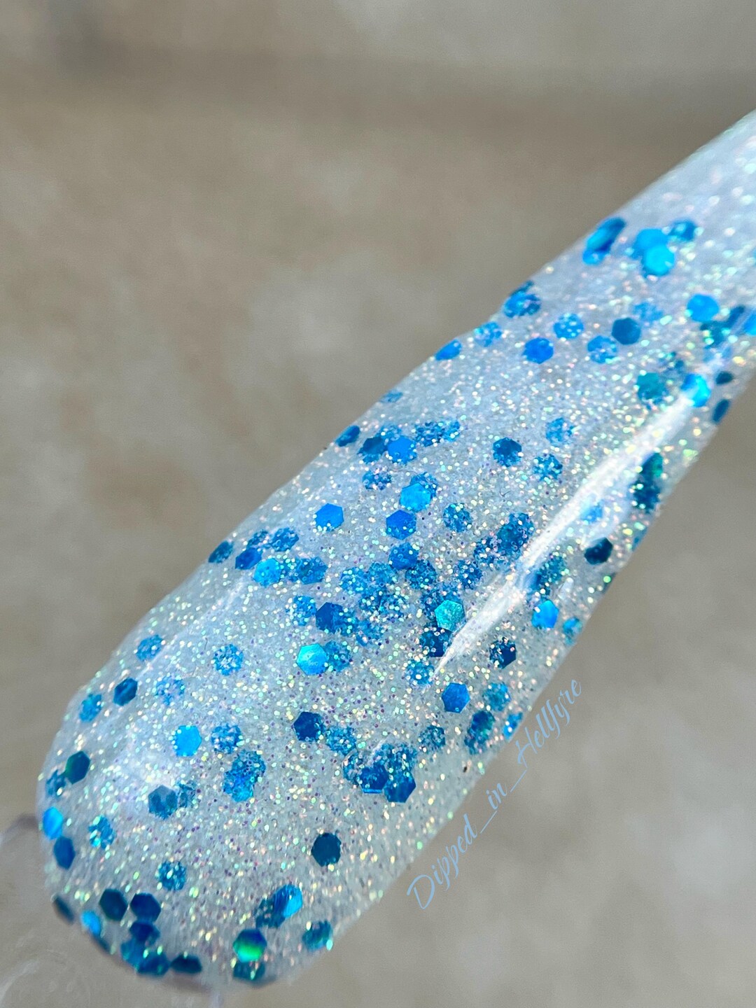 Sapphire Mist Australian Nail Dipping Powder, Iridescent Blue Nail Dip ...