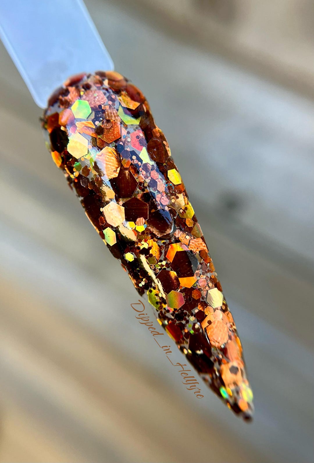 Brass and Gold Aus Nail Dipping Powder, Copper Nail Dip Glitter, Orange ...