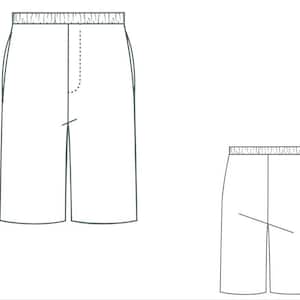 PDF Summer Bermuda Shorts Pattern, Dec Zipper Elastic Waist Women ...