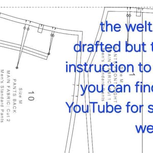PDF Sewing Pattern for Men, Digital Straight Pants Pattern Men's, Suit ...