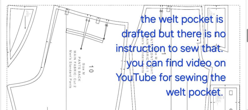 PDF Sewing Pattern for Men, Digital Straight Pants Pattern Men's, Suit ...