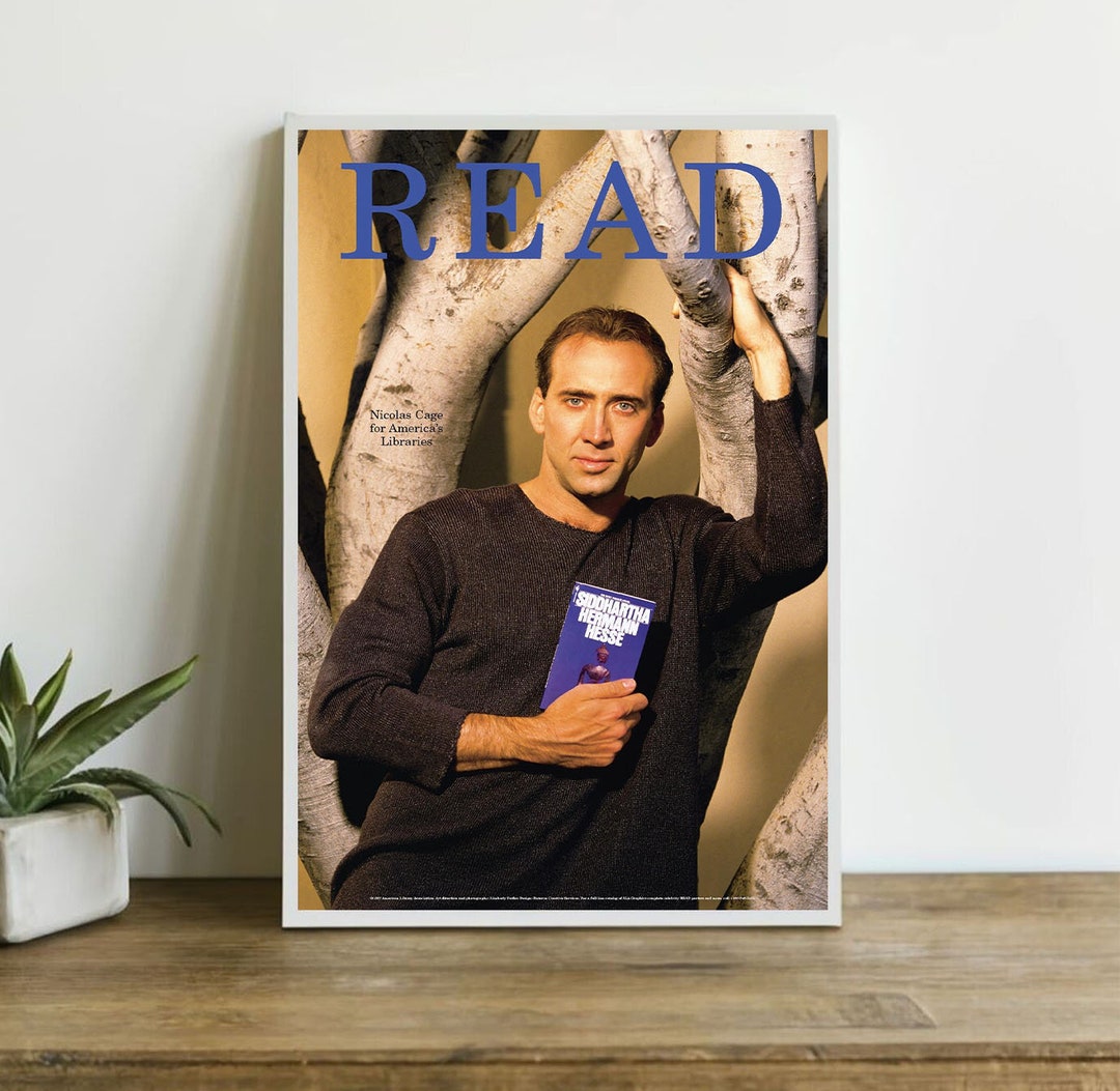 Nicolas Cage Read Poster, Vintage 1980s Poster - Etsy