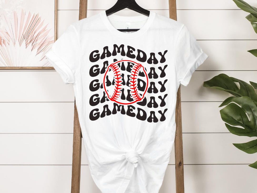 Baseball Gameday Wavy Stacked Font SVG, Baseball, Stacked Font, Wavy ...