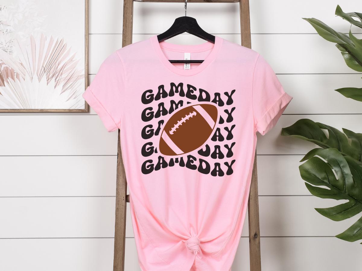 Football Gameday Wavy SVG, Football, Stacked Font, Wavy Font, Fan Gear ...