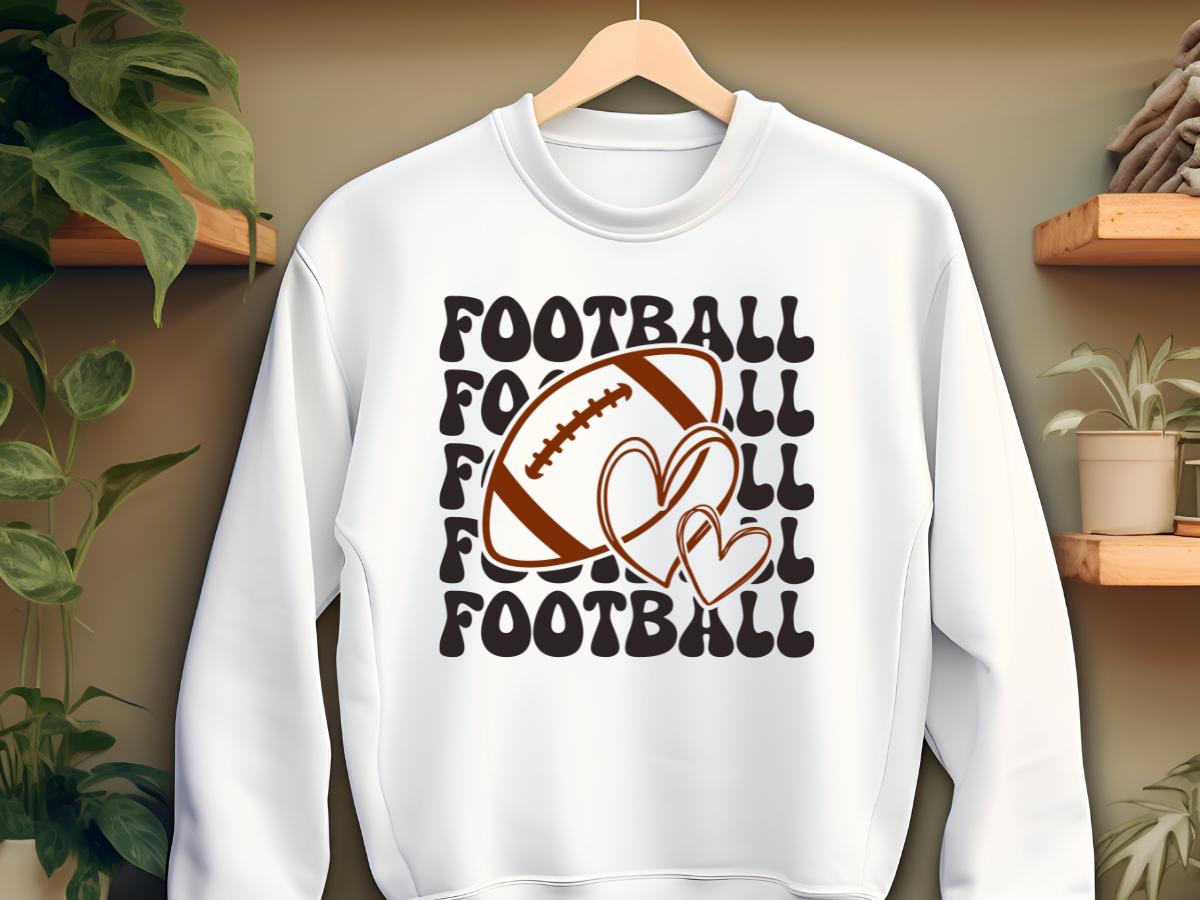 Football Gameday Heart Stacked Font SVG, Football, Stacked Font, Fan ...
