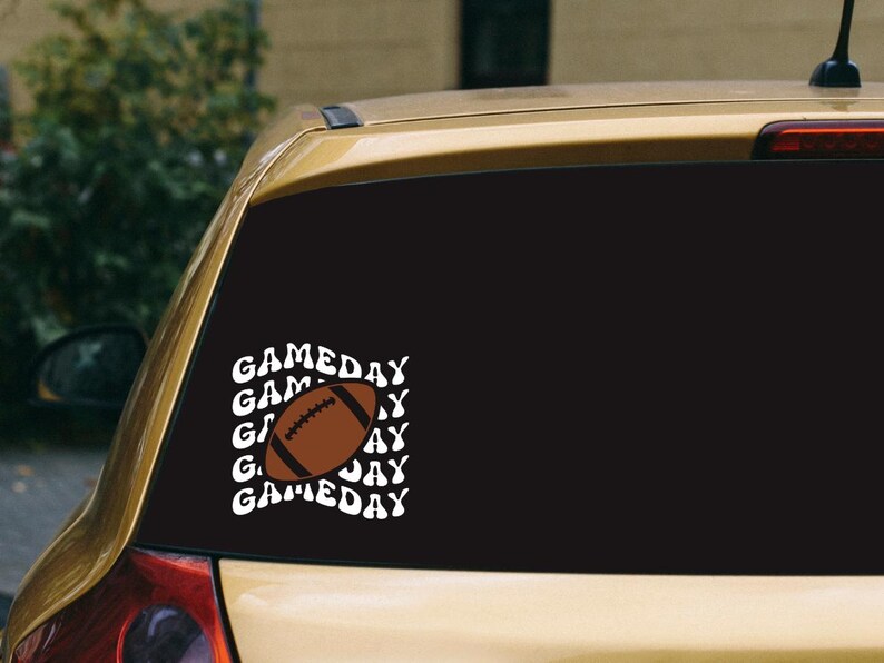 Football Gameday Wavy SVG, Football, Stacked Font, Wavy Font, Fan Gear ...