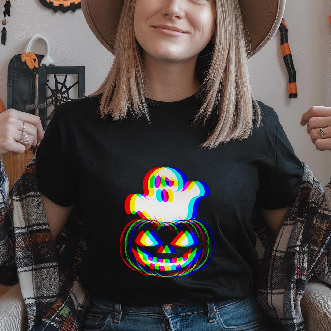 Ghost Trippy Vaporwave | Halloween Shirt | Spooky Shirt | Halloween ...