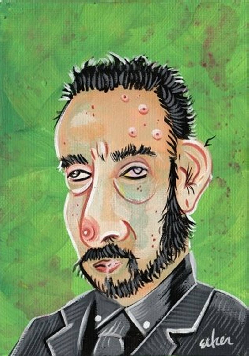 Jimmy's Ugly Portraits 5x7 acrylic. | Etsy