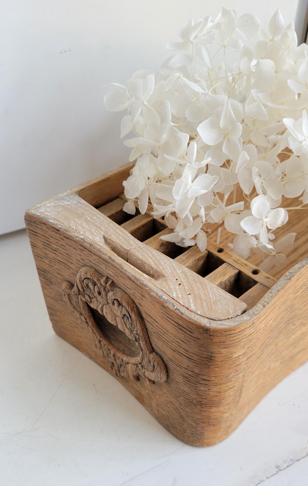 Antique Wooden Sewing Machine Drawer Antique Farmhouse Vintage Box Long ...