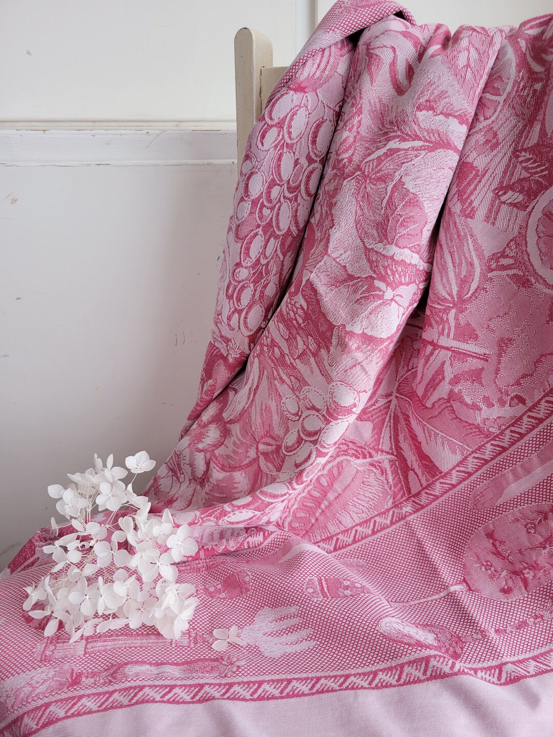 Primrose Bordier Pour Jacquard Francais Woven Tablecloth France Vintage ...