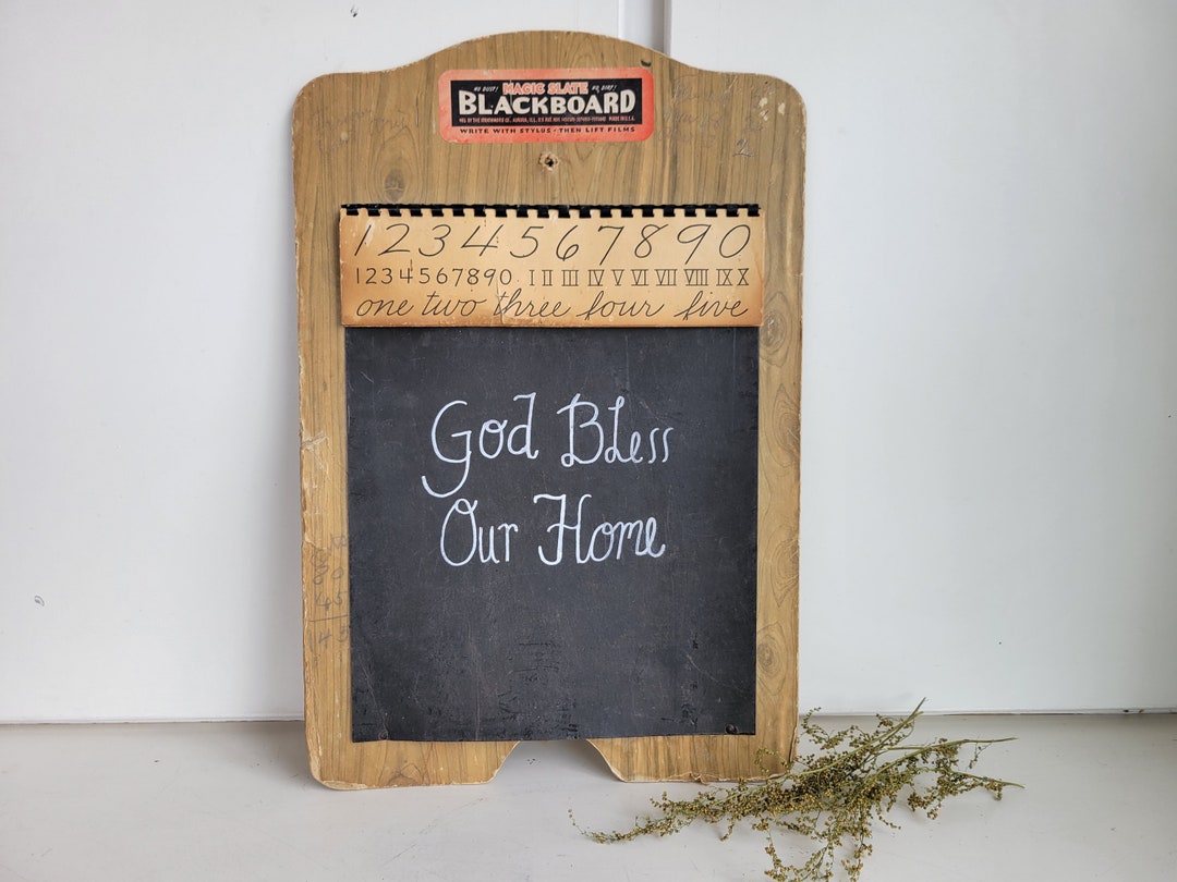 Chalkboard Sign - Strathmore Magic Slate Blackboard - God Bless Our ...