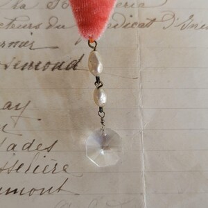 Hanging Velvet Heart Decoration - Vintage Tinsel - Textile Art ...