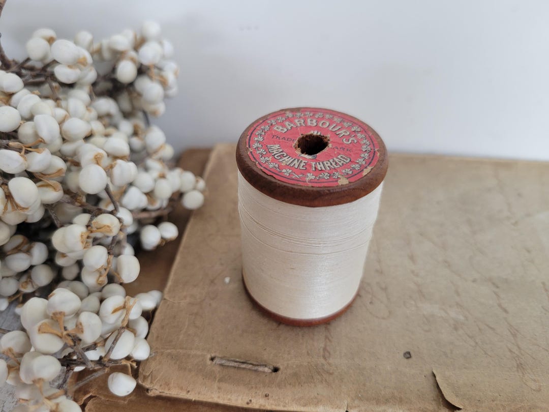 Antique Barbours Machine Thread Spool - 3 Cord - 200 Yards - Early ...
