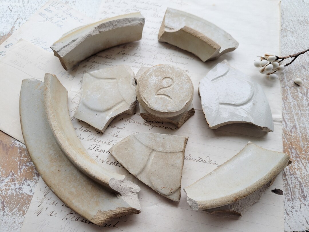 Antique Broken Crock Crockery - Desert Homestead Glass - Aged ...