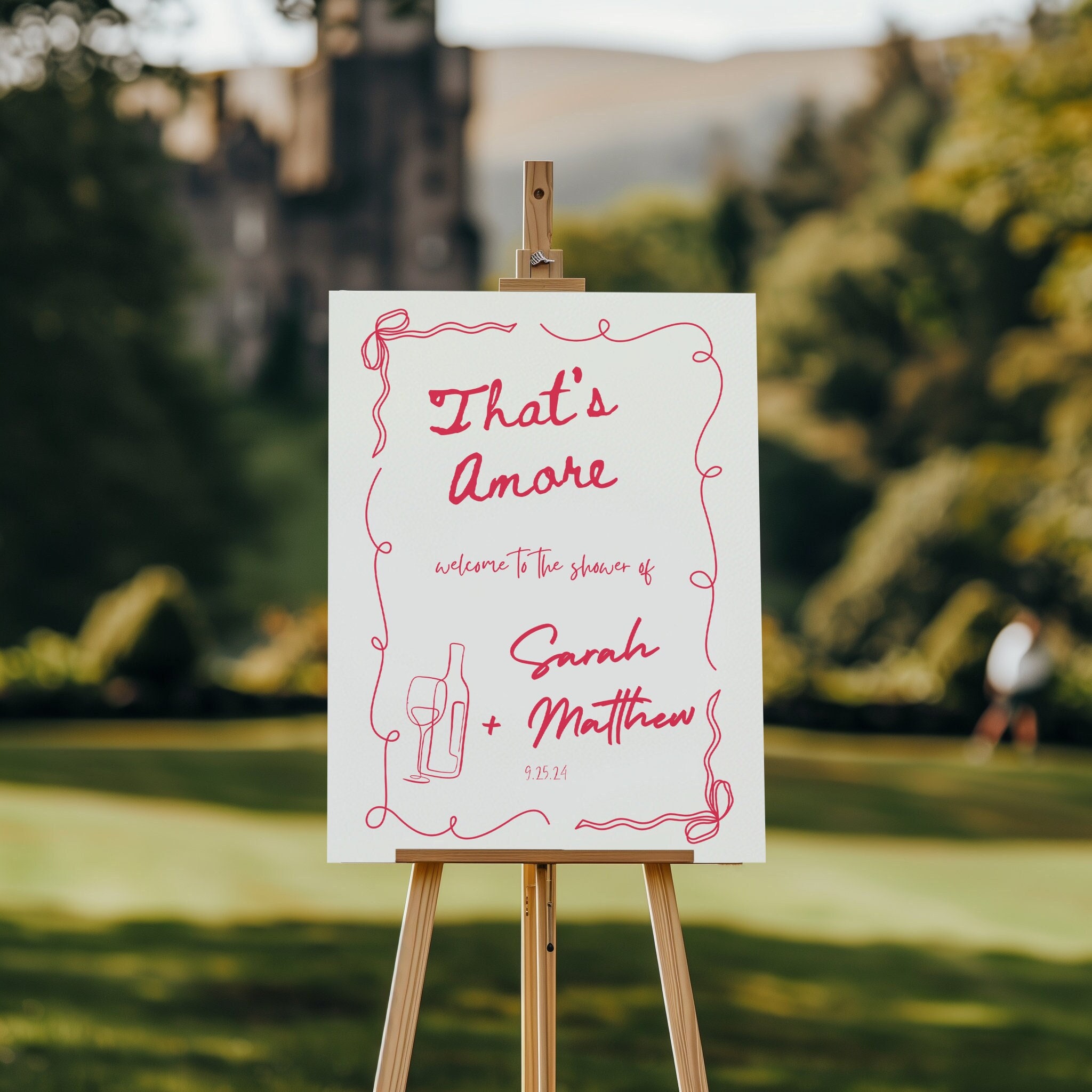 THAT'S AMORE Digital Customizable Wedding Sign Template, Whimsical ...