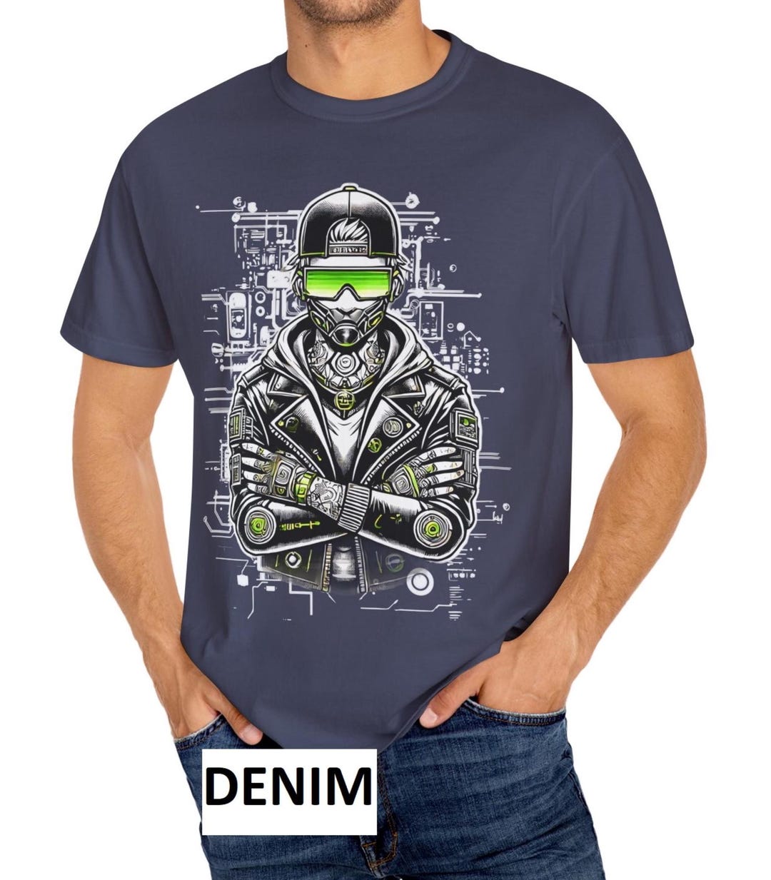 Cyberpunk 2077 T-shirt Futuristic Hacker Graphic Tee, Sci-fi Gamer Gift ...