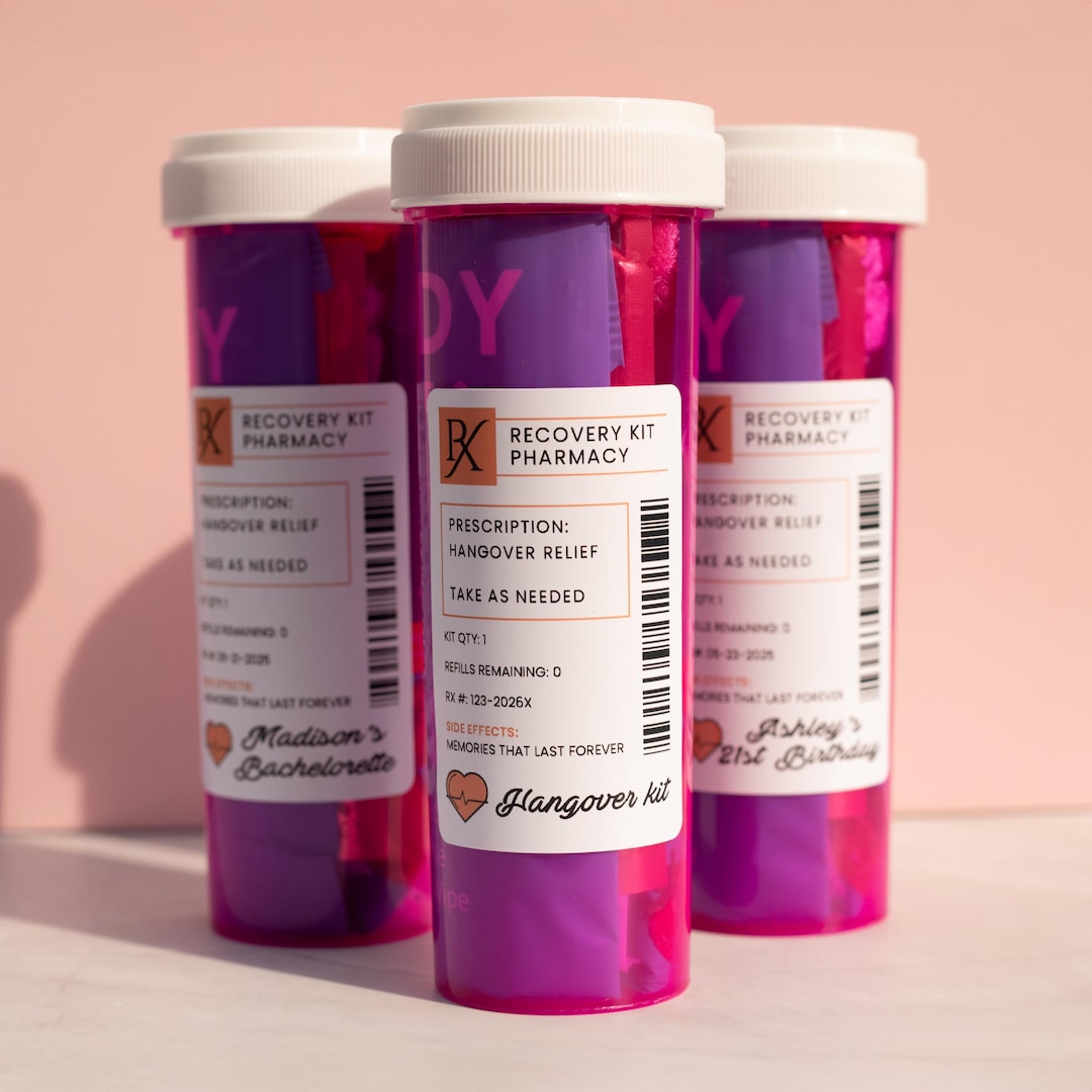 Hangover Recovery Kit: Filled Prescription Bottle Party Favor ...