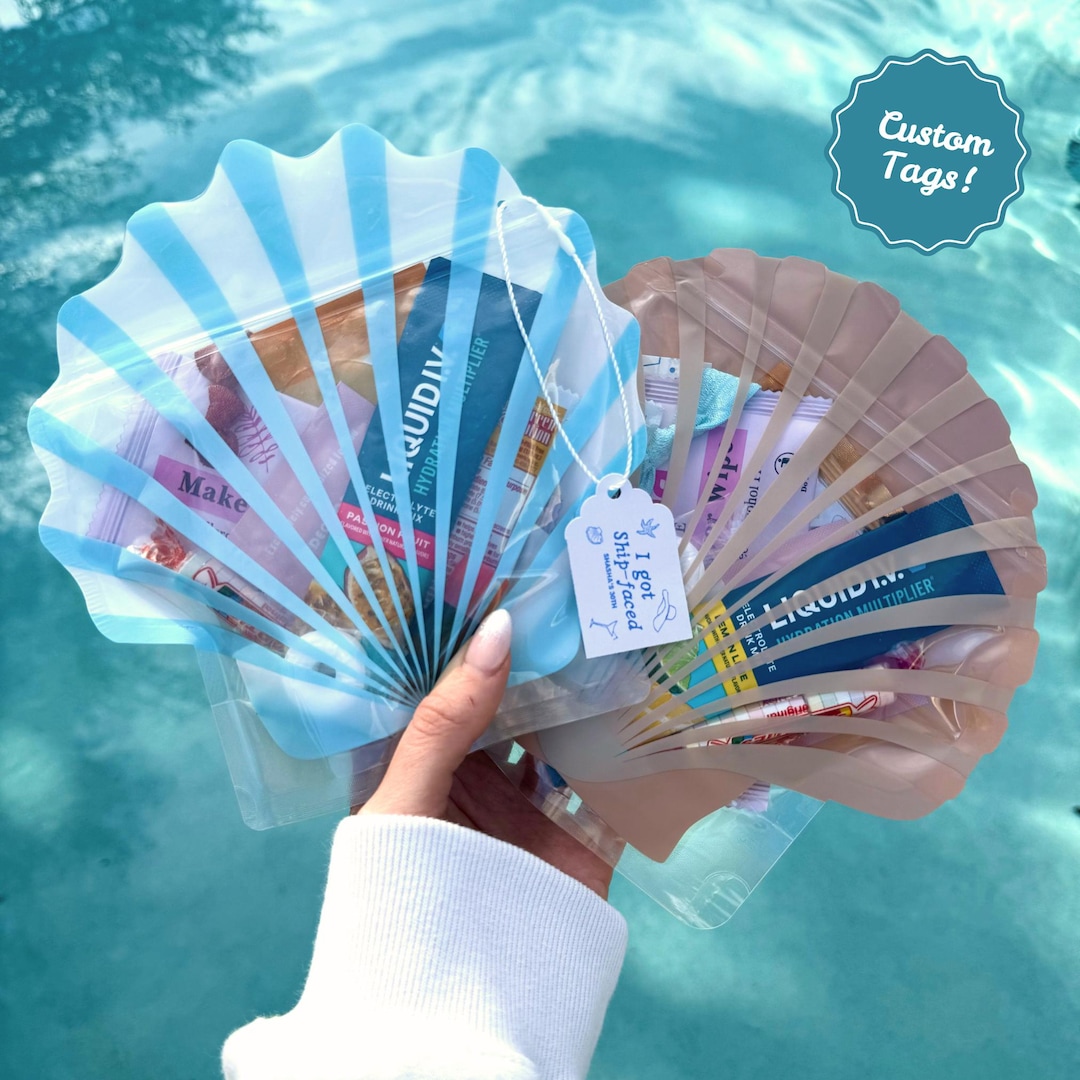 Seashell Hangover Kit | Beach Party Favor With Customizable Tag Option ...