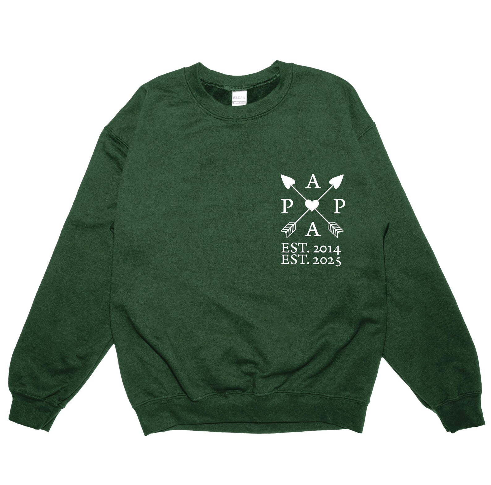 Custom Papa Sweatshirt With Name EST Year, Papa EST Hoodie With Kids ...