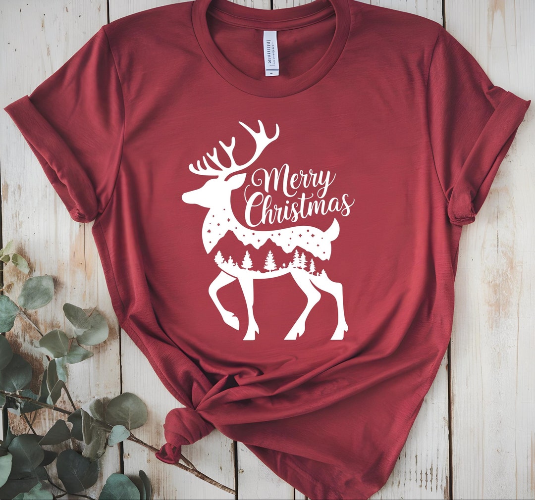 Personalized Family Christmas Reindeer Shirt, Custom Reindeer Crew Tee ...