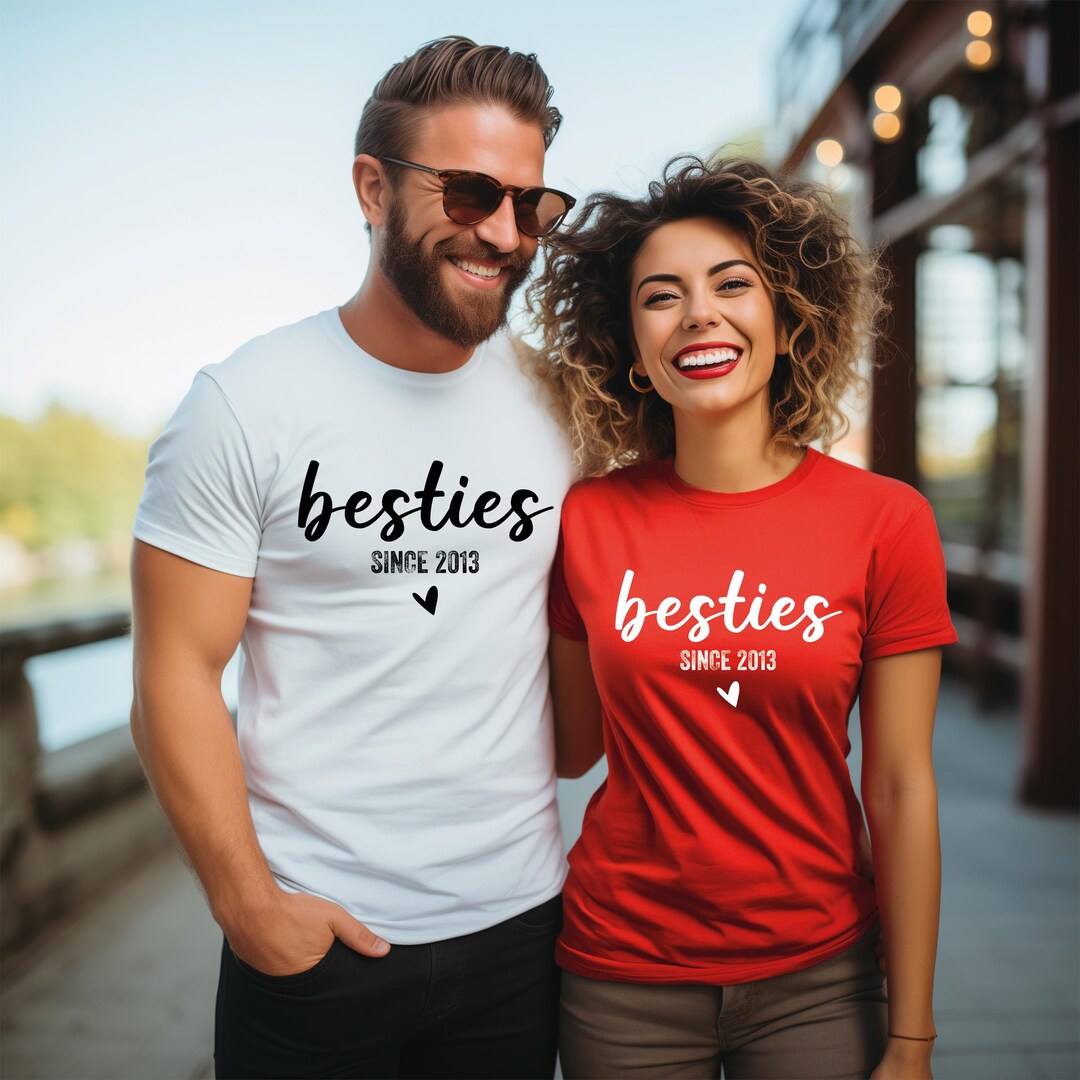 Personalized Besties Since Shirt, Custom Besties Since T Shirt, Besties ...
