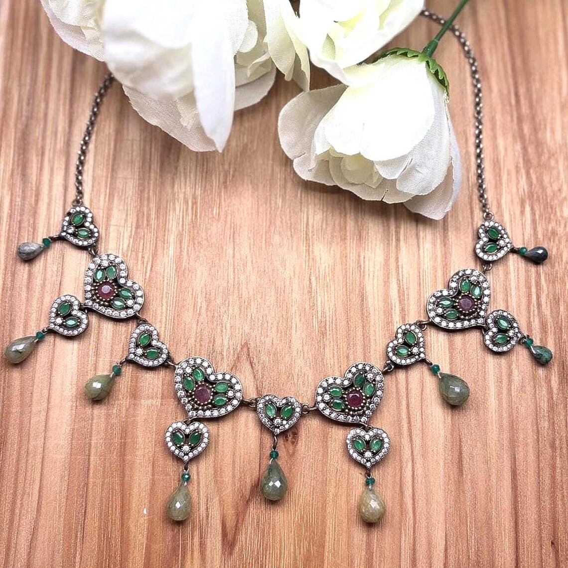 925 Sterling Silver Turkish Vintage Jewelry Set for Women,new,antique ...
