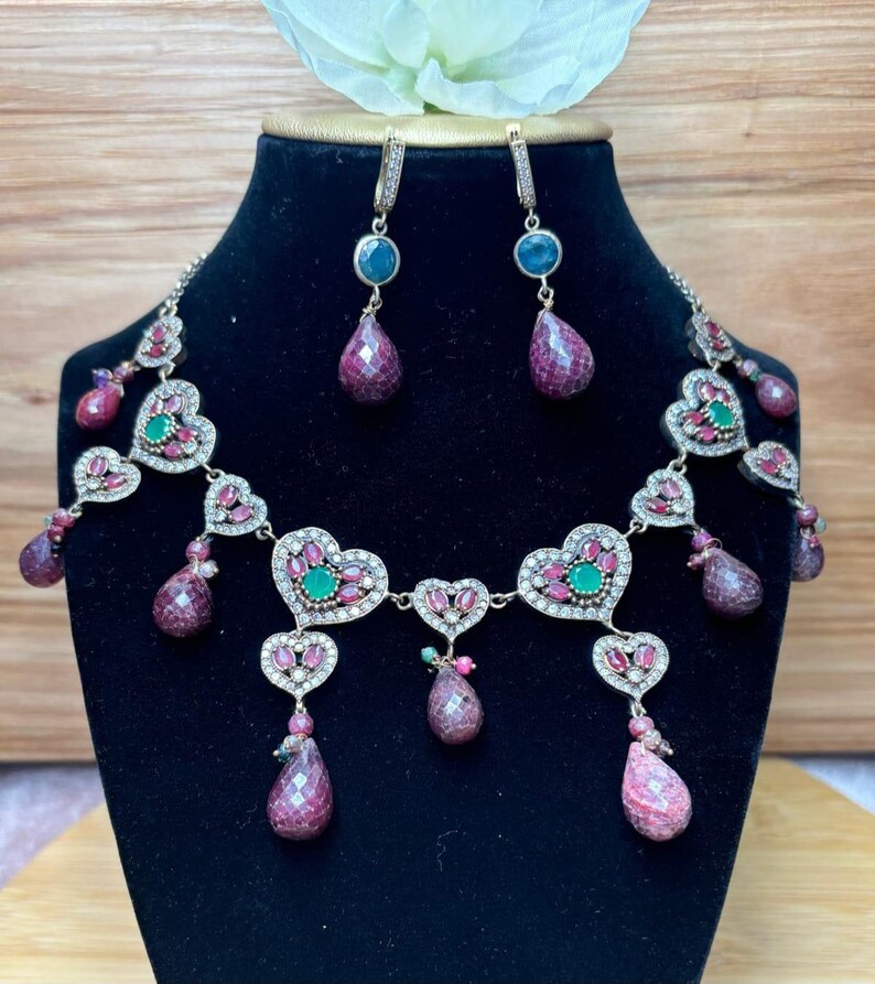925 Sterling Silver Turkish Vintage Jewelry Set for Women,new,antique ...
