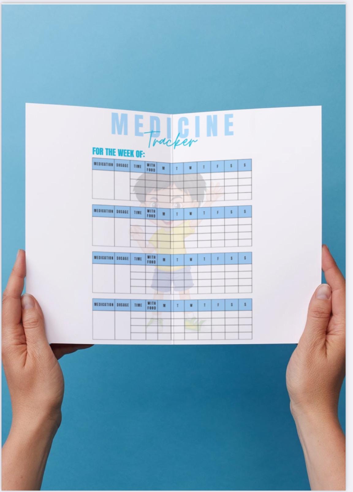Kids’ Medication Tracker | Fun & Easy Med Planner | Printable PDF - Etsy