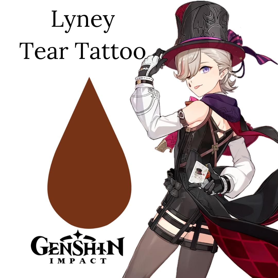 Genshin Impact Lyney Cosplay Temporary Tattoo Sticker - Etsy