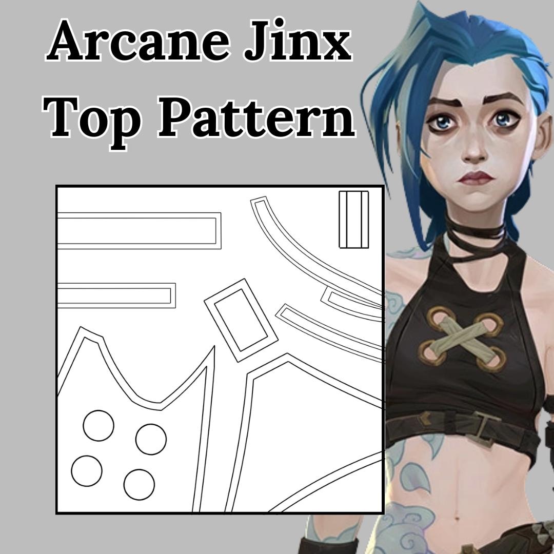 Arcane League of Legends Jinx Cosplay Top Patterns PDF Digital Files ...