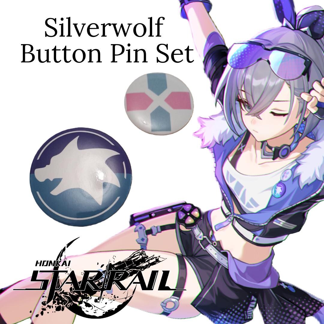 Honkai: Star Rail Silverwolf Cosplay D-pad & Wolf Button Pin Set - Etsy