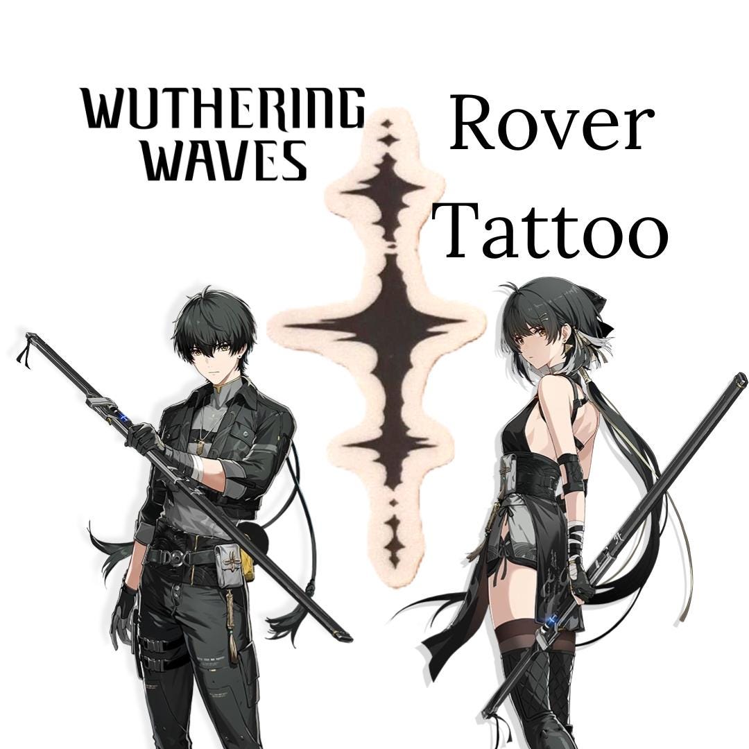 Wuthering Waves Rover Cosplay Resonator Temporary Tattoo Sticker - Etsy