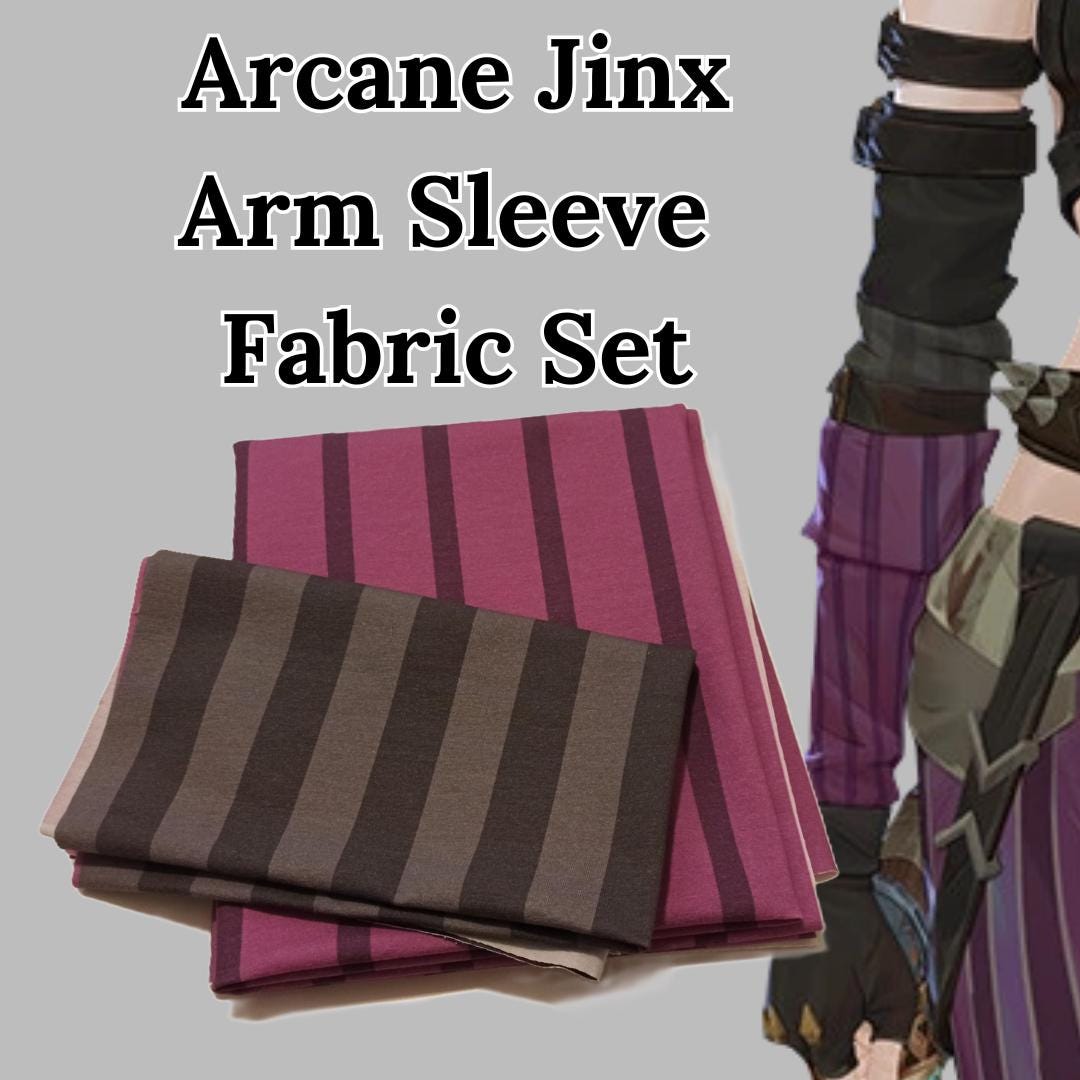 MADE TO ORDER Arcane League of Legends Jinx Cosplay Arm Sleeves Fabric ...