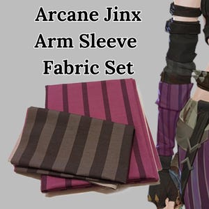 MADE TO ORDER Arcane League of Legends Jinx Cosplay Arm Sleeves Fabric ...