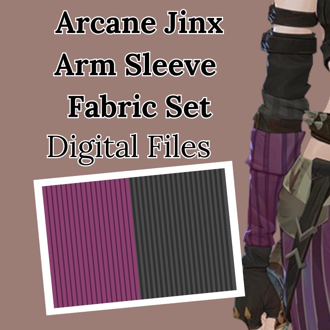 Arcane League of Legends Jinx Cosplay Arm Sleeve Fabric Design Digital ...