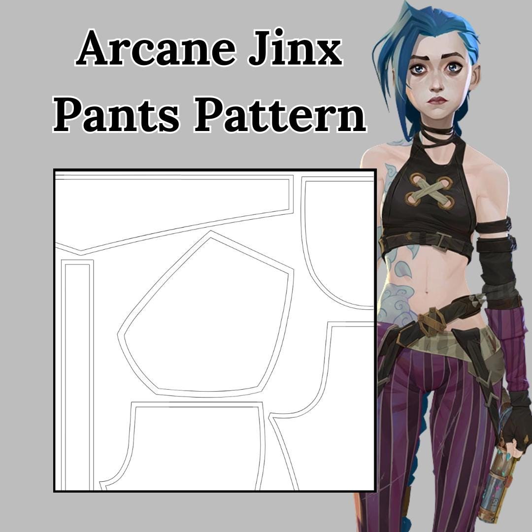 Arcane League of Legends Jinx Cosplay Pants Patterns PDF Digital Files ...