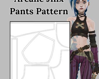 Arcane League of Legends Jinx Cosplay Armsleeve + Glove Patterns PDF ...